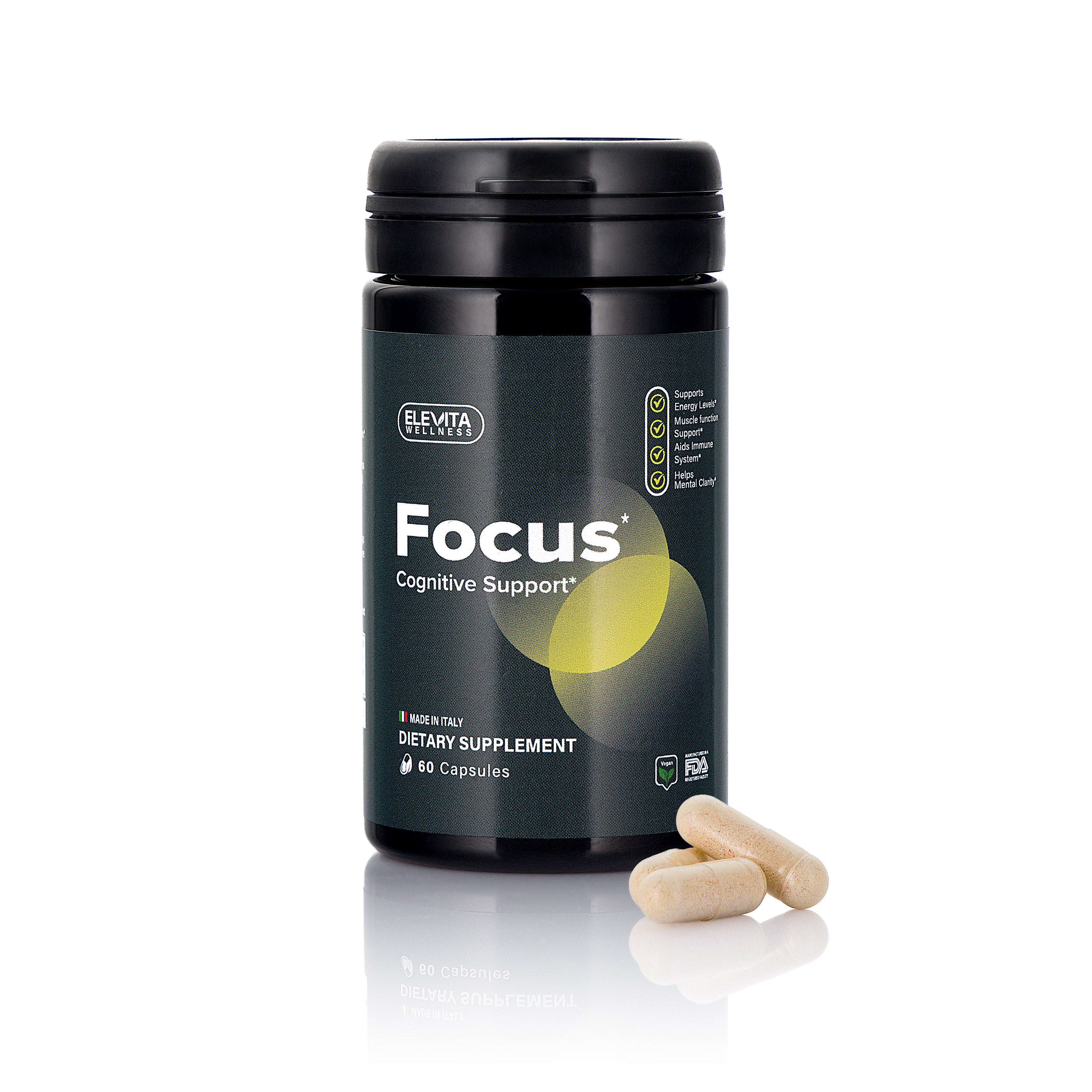 Focus – Cognitive Support for Mental Clarity | 120 Capsules – Elevita ...